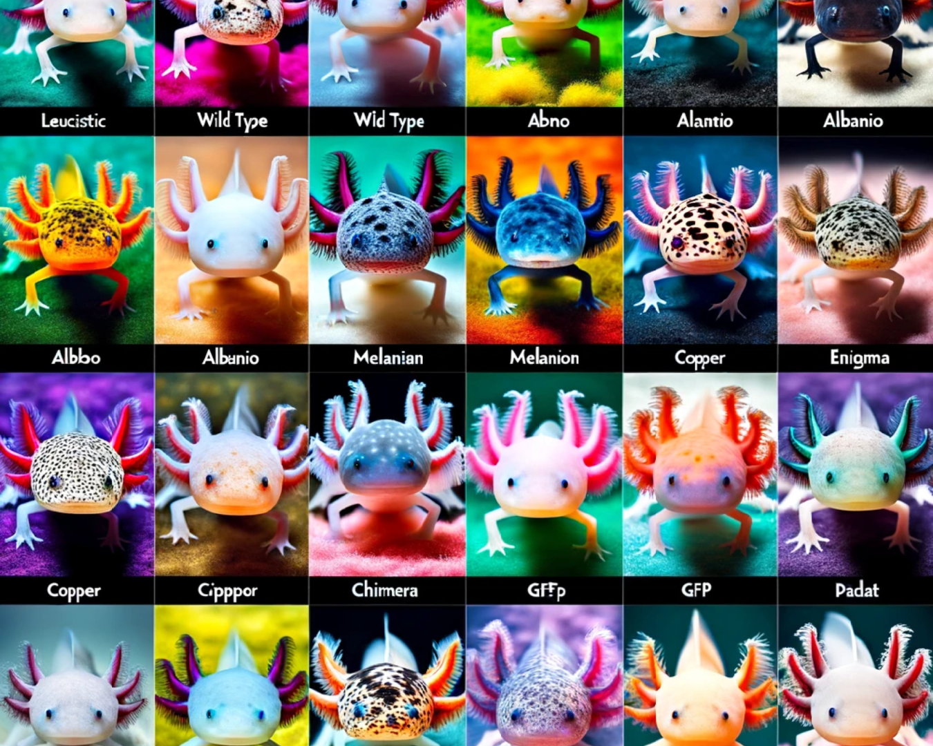 Axolotl Colour Morphs Axolotl Colour Morphs